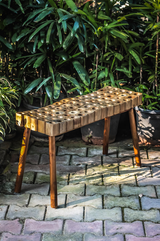 BeeHive Stool (Walnut) - Two Seater – Bamboopecker